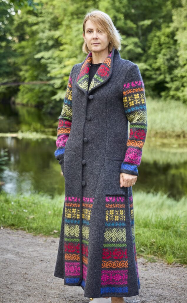 Naiste kootud villane pikk mantel Marie - Valent